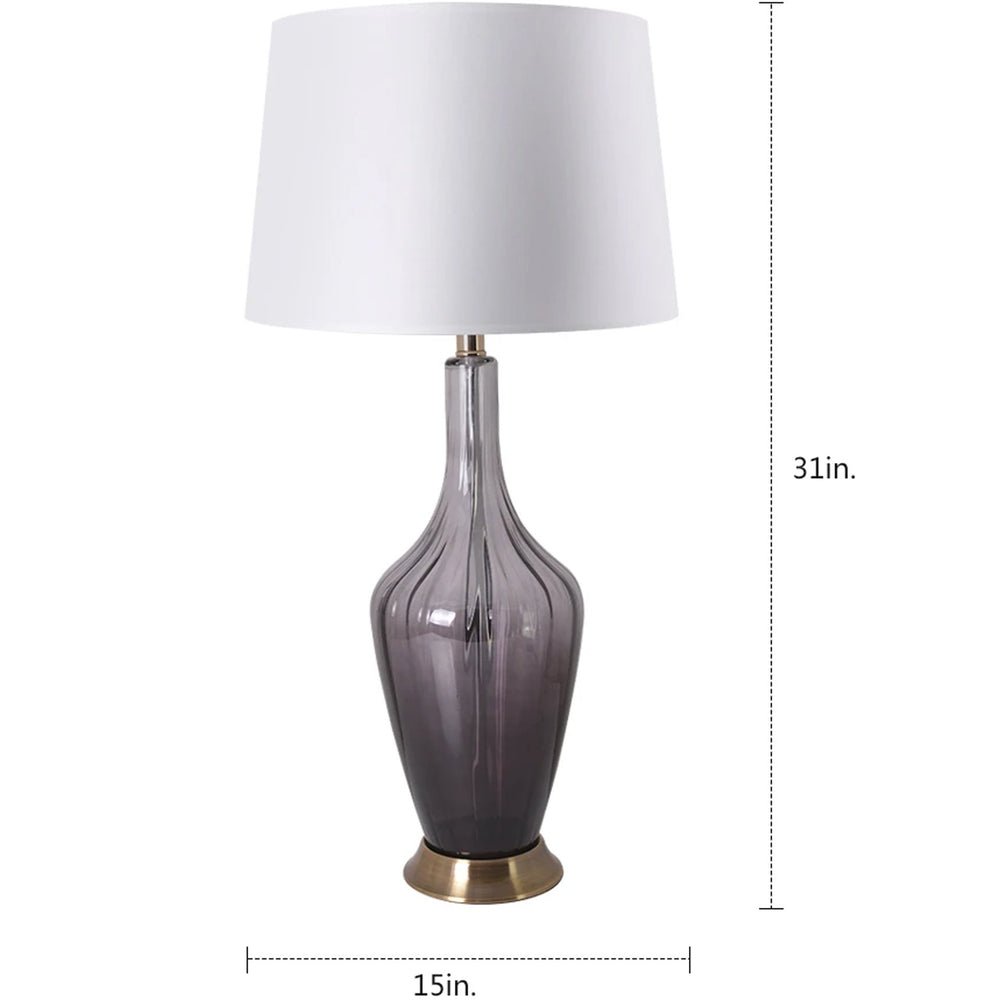 Clavel Translucent Glass Best Table Lamp 31 Inch - Gray Ombre/Golden Y ...