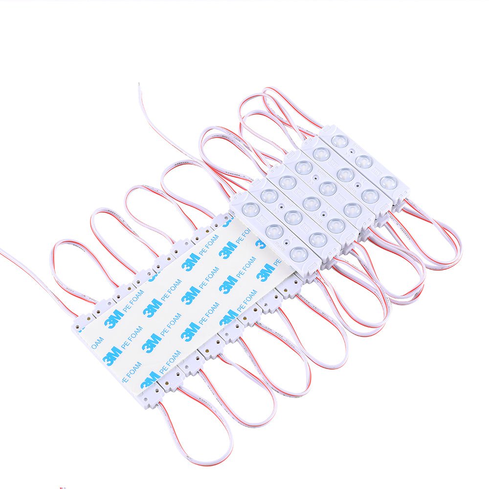 LED Module Lights, 3LEDs/Mod, DC12V, 0.72W, Blue, Waterproof Decorativ ...