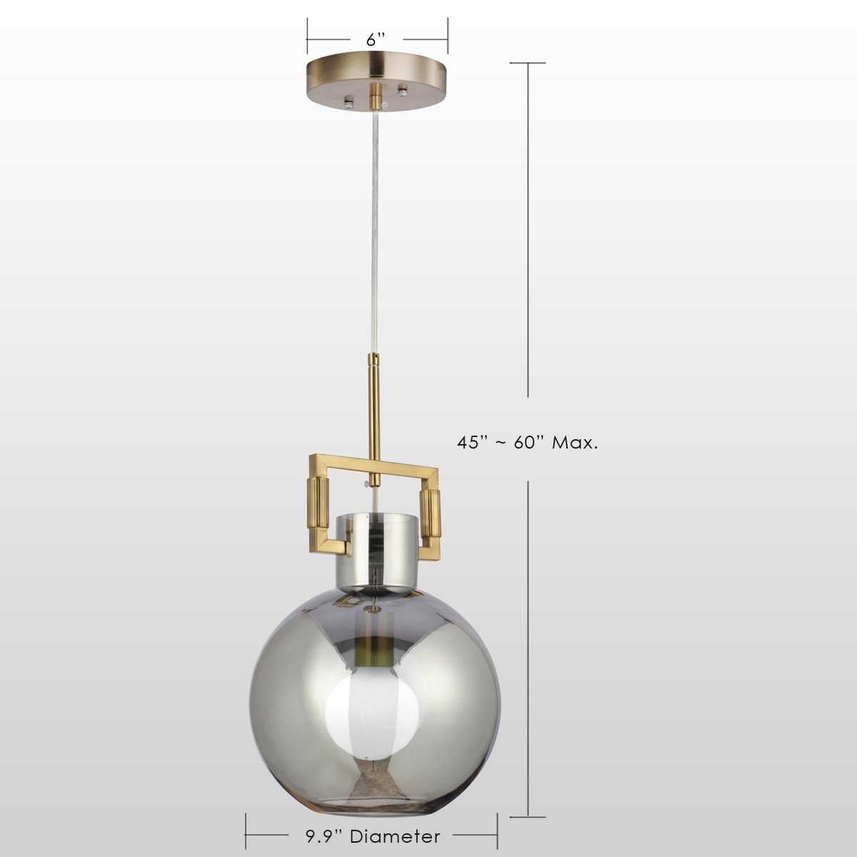Tula Sphere Glass Indoor & Outdoor Best Pendant Light-Clear ...